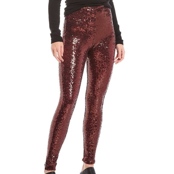Commando | Other | Commando Sequin Burgundy Leggings | Poshmark